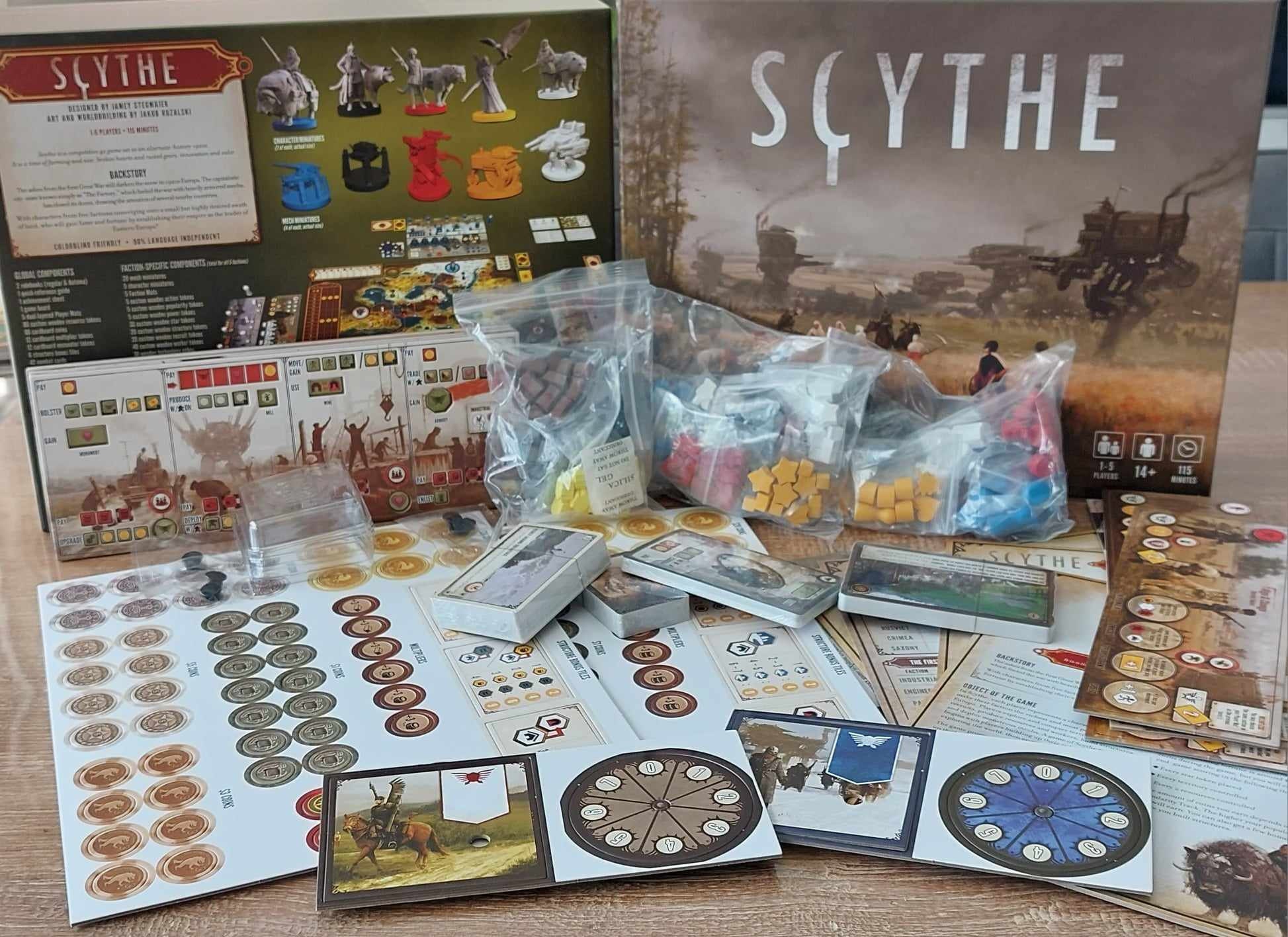 Scythe Painted Miniatures, Cards & Tokens in Mint Condition, Base Game ...