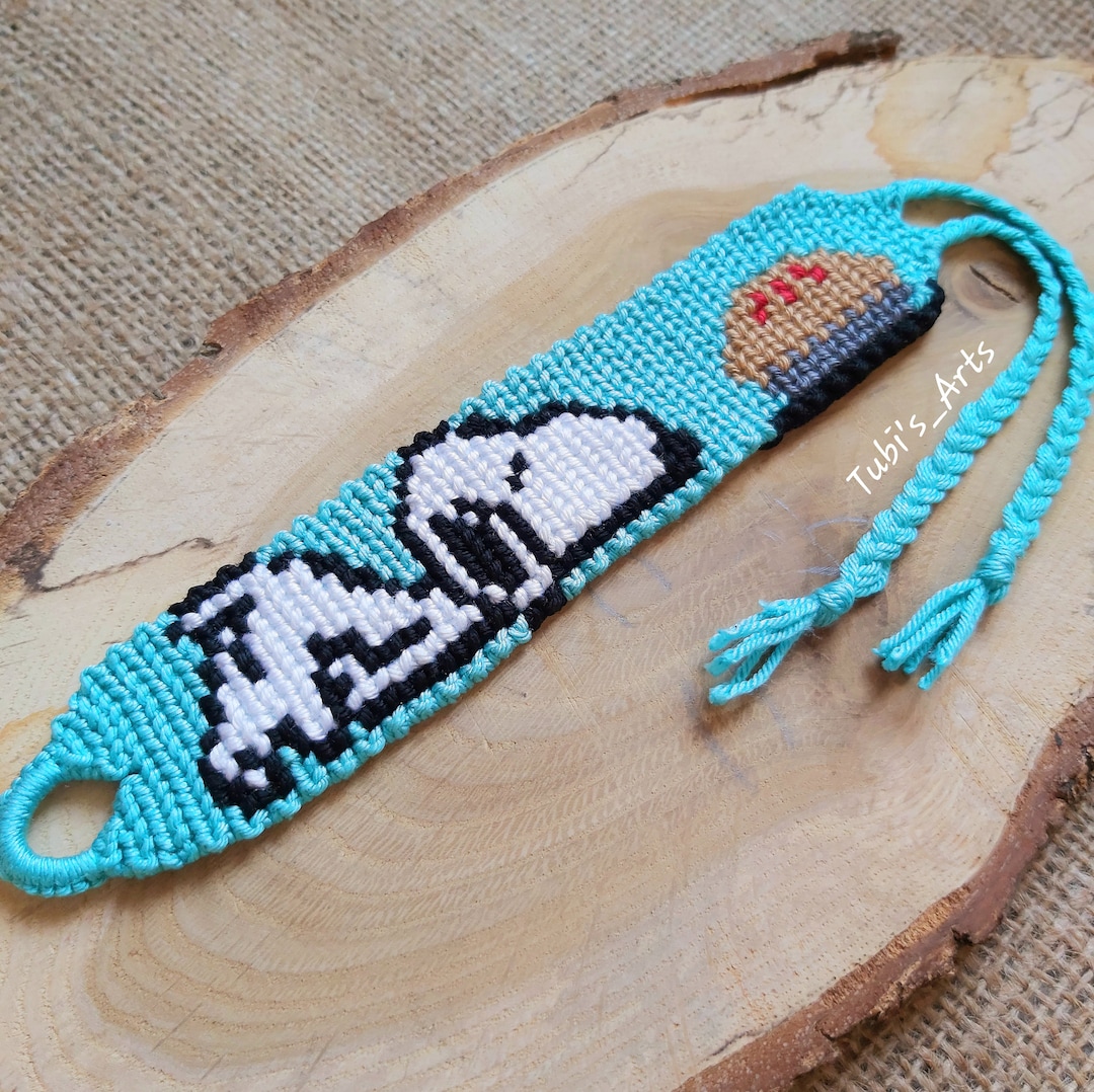 Snoopy Friendship Bracelet, Dog Woven Bracelet, Cartoon Character ...
