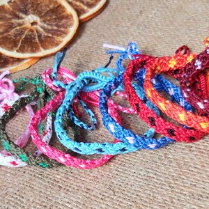 Customizable Tiny Heart Friendship Bracelet, Woven Mini Heart Bracelet ...