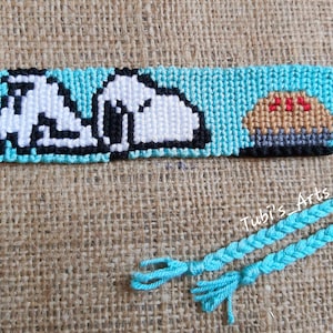 Snoopy Friendship Bracelet, Dog Woven Bracelet, Cartoon Character ...