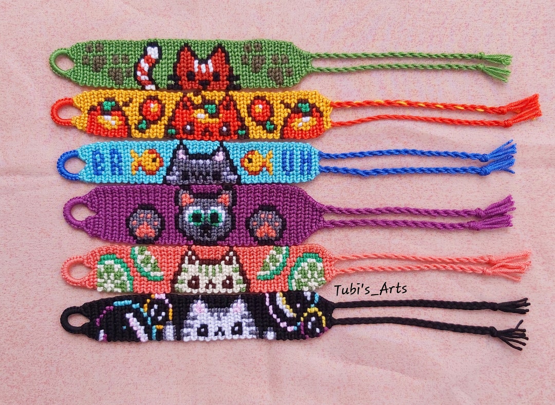 Cat Friendship Bracelet, Woven Cat Bracelet, Cat Lover Gift, Best ...