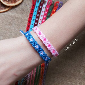Customizable Tiny Heart Friendship Bracelet, Woven Mini Heart Bracelet ...