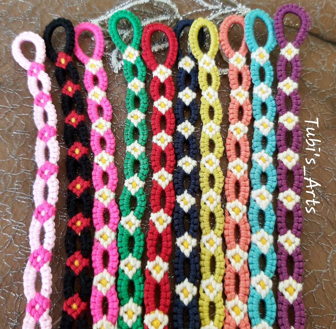 Daisy Chain Friendship Bracelet, Flower Woven Bracelet, Bracelet for ...