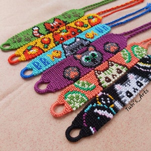 Cat Friendship Bracelet, Woven Cat Bracelet, Cat Lover Gift, Best ...
