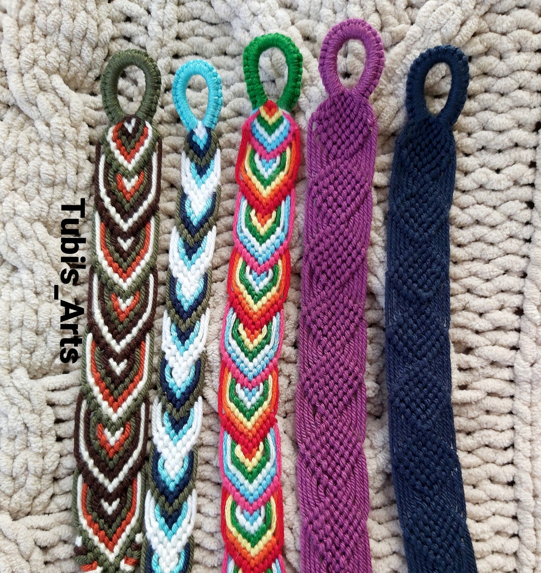 Rainbow Woven Friendship Chevron Bracelet, Friendship Gift, Birthday ...