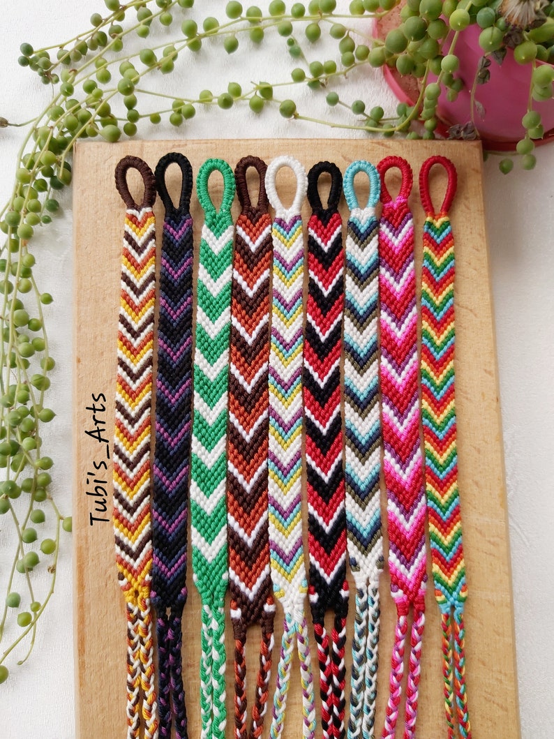 Customizable Woven Chevron Friendship Bracelet - Etsy