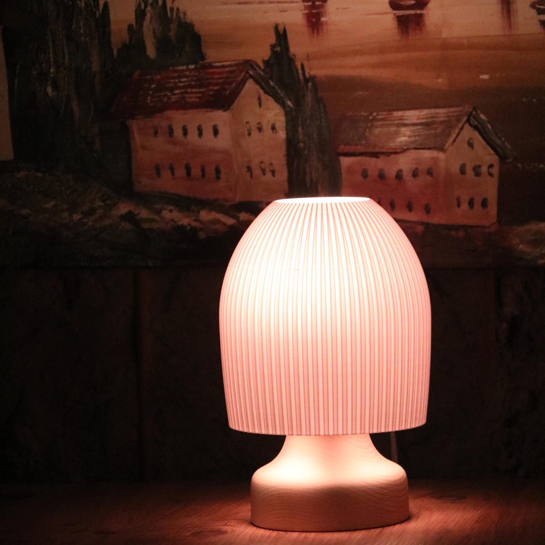 LUMOS Table Lamp – Handmade Wooden Night Lamp – Modern Home Decor ...