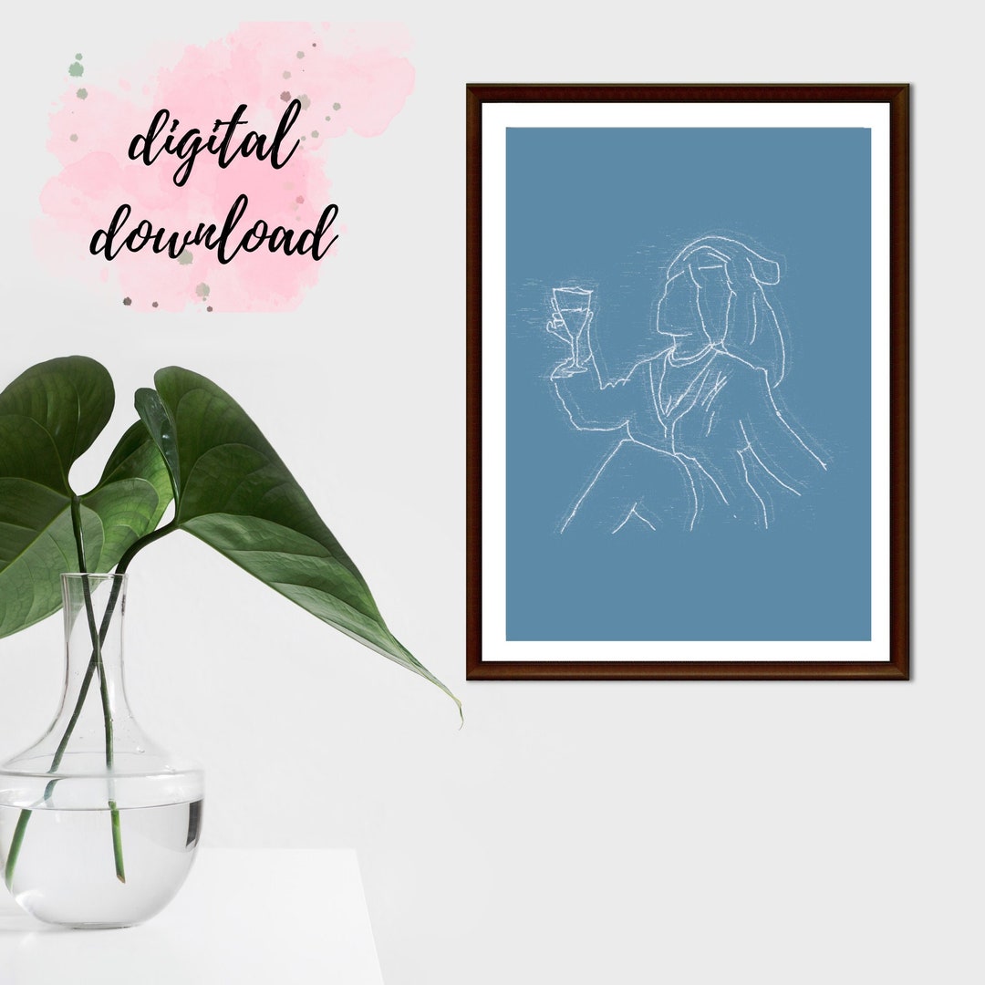 Salon Spa Art, Line Art Woman, Bathroom Art, Beauty Salon Decor ...