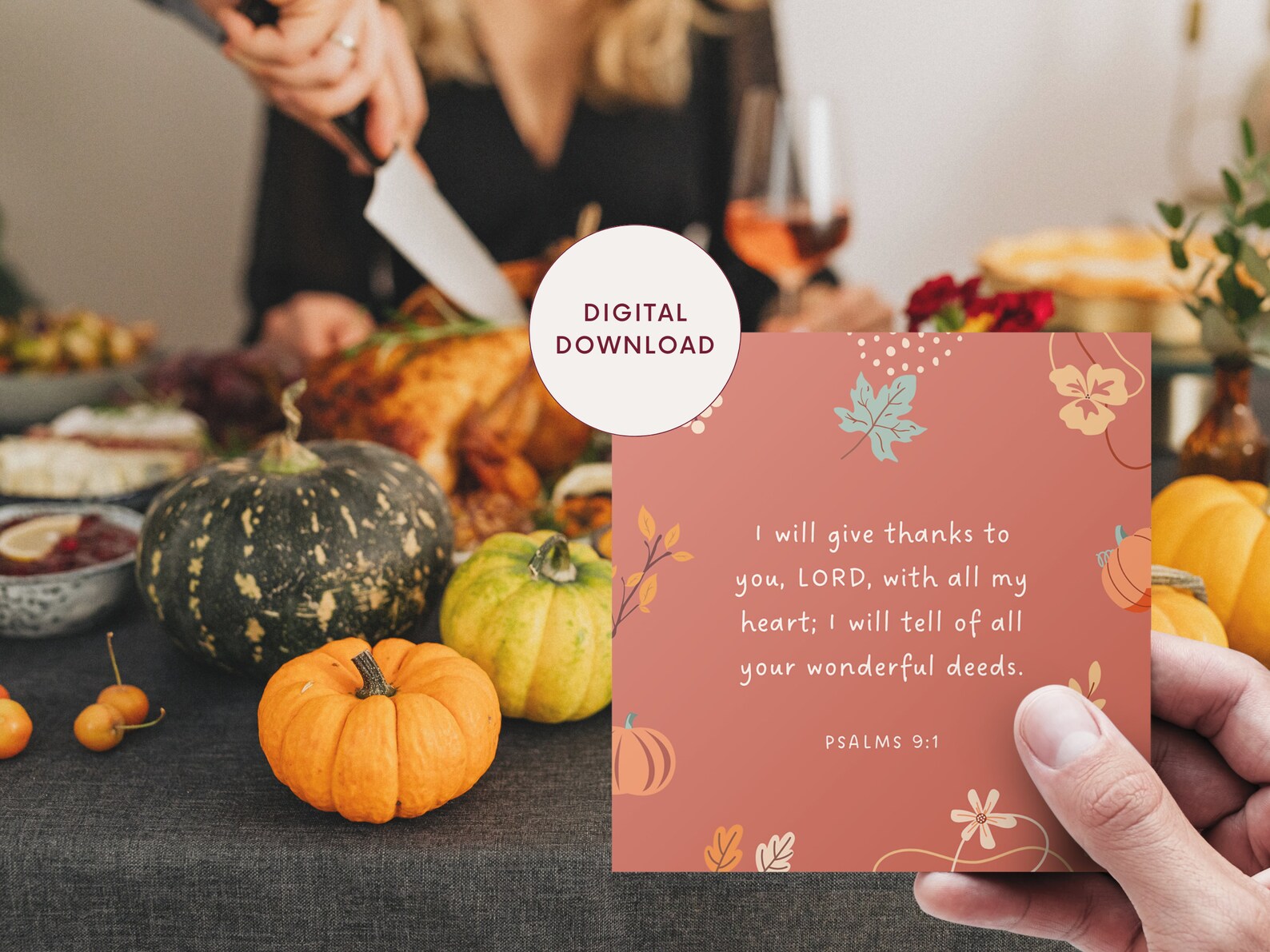 Thanksgiving Scripture Cards | Fall Bible Verse Cards | Digital ...