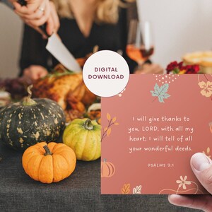 Thanksgiving Scripture Cards | Fall Bible Verse Cards | Digital ...