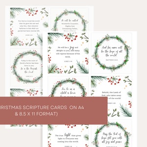 Christmas Bible Verses, Christmas Scripture Cards Printable, Christian ...