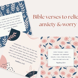 20 Bible Verses for Anxiety, Bible Verse Cards Printable, Scripture ...