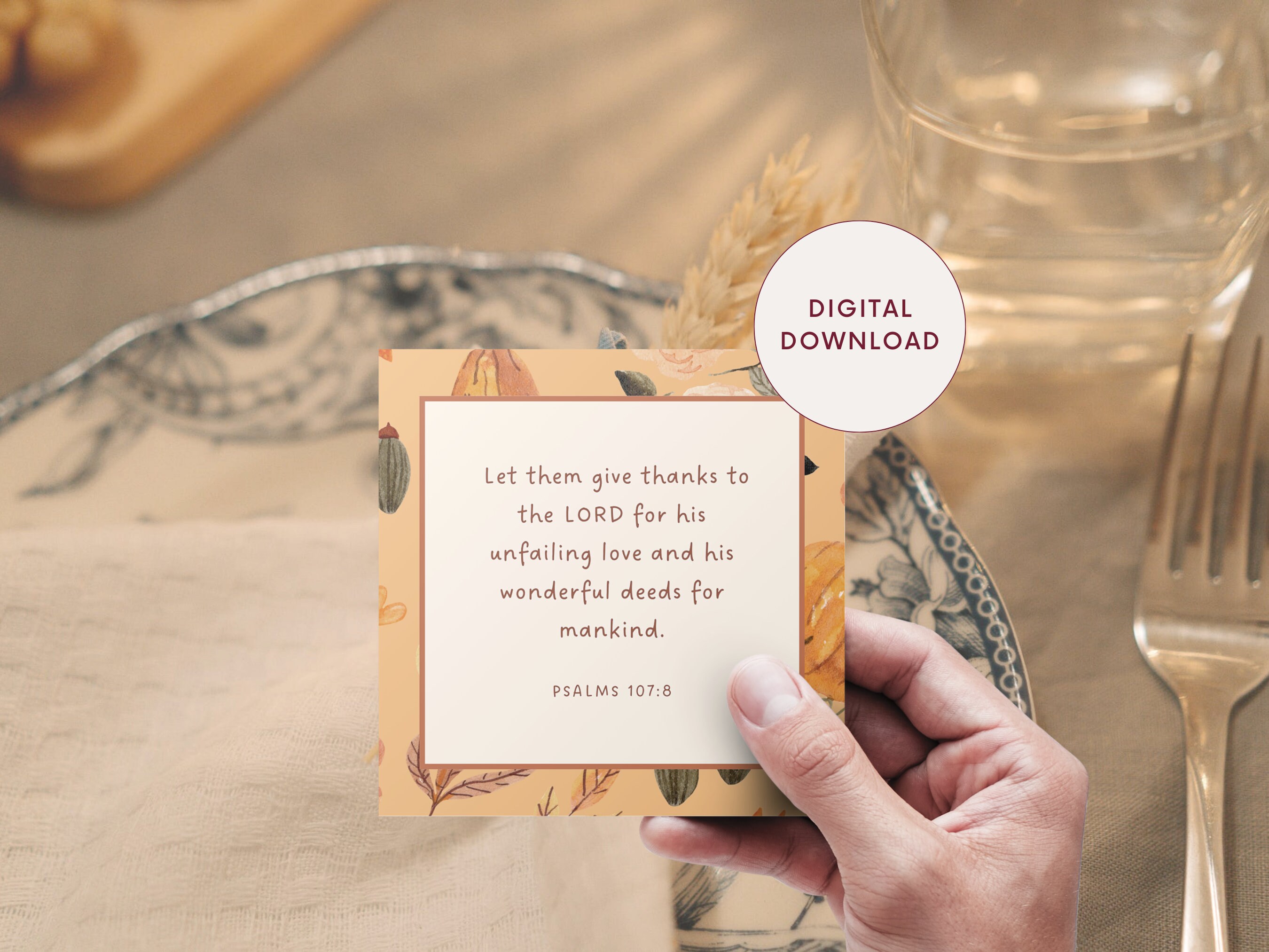 20 Thanksgiving Scripture Cards | Thanksgiving Daily Cards | Digital ...
