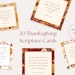 Thanksgiving Scripture Cards | Fall Bible Verse Cards | Digital ...