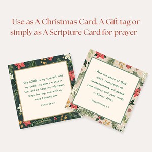 Christmas Scripture Cards Printable, Encouraging Bible Verse Cards ...