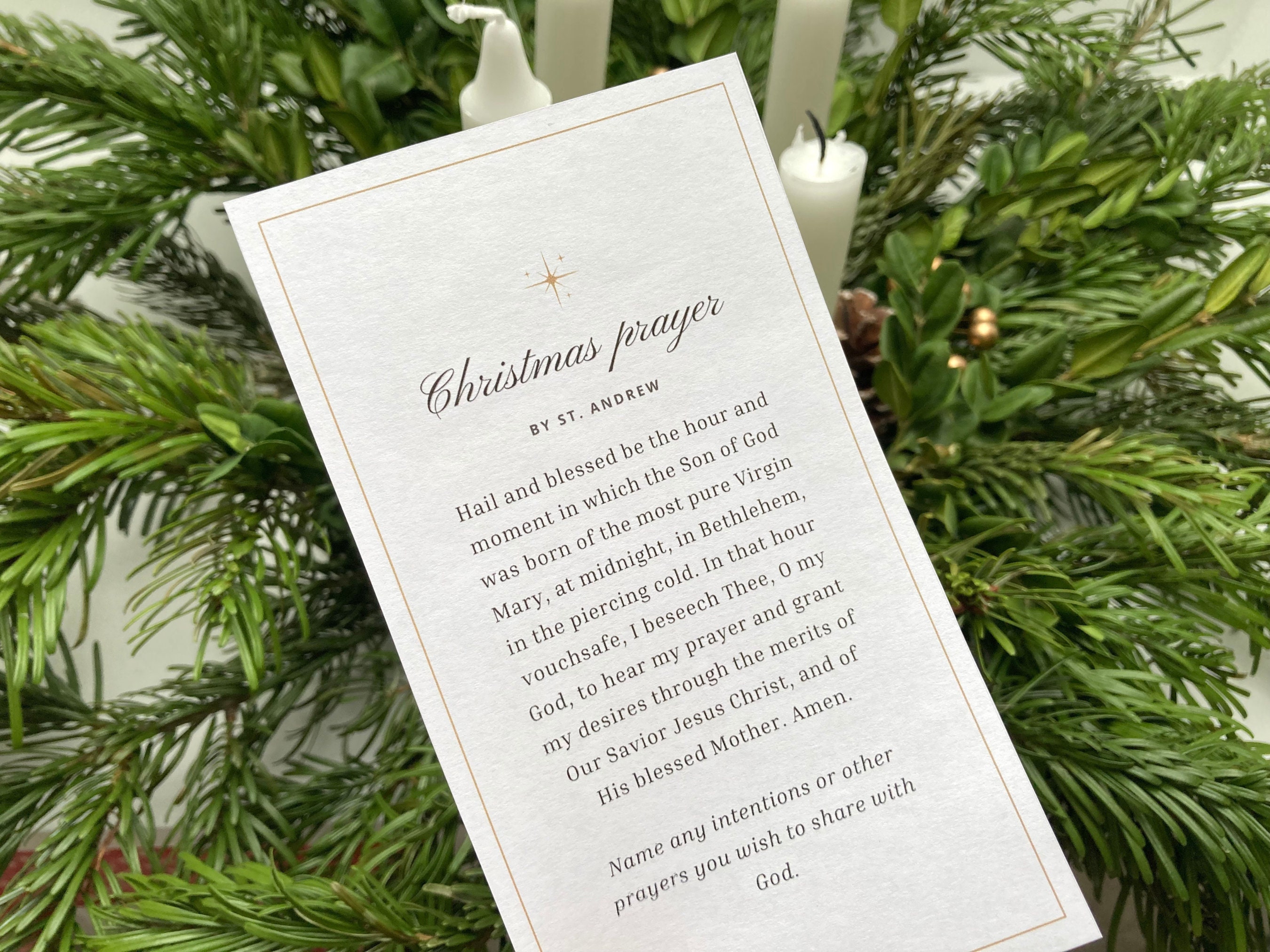 9 Christmas Prayers, Christmas Prayer Cards Printable, St. Andrew ...