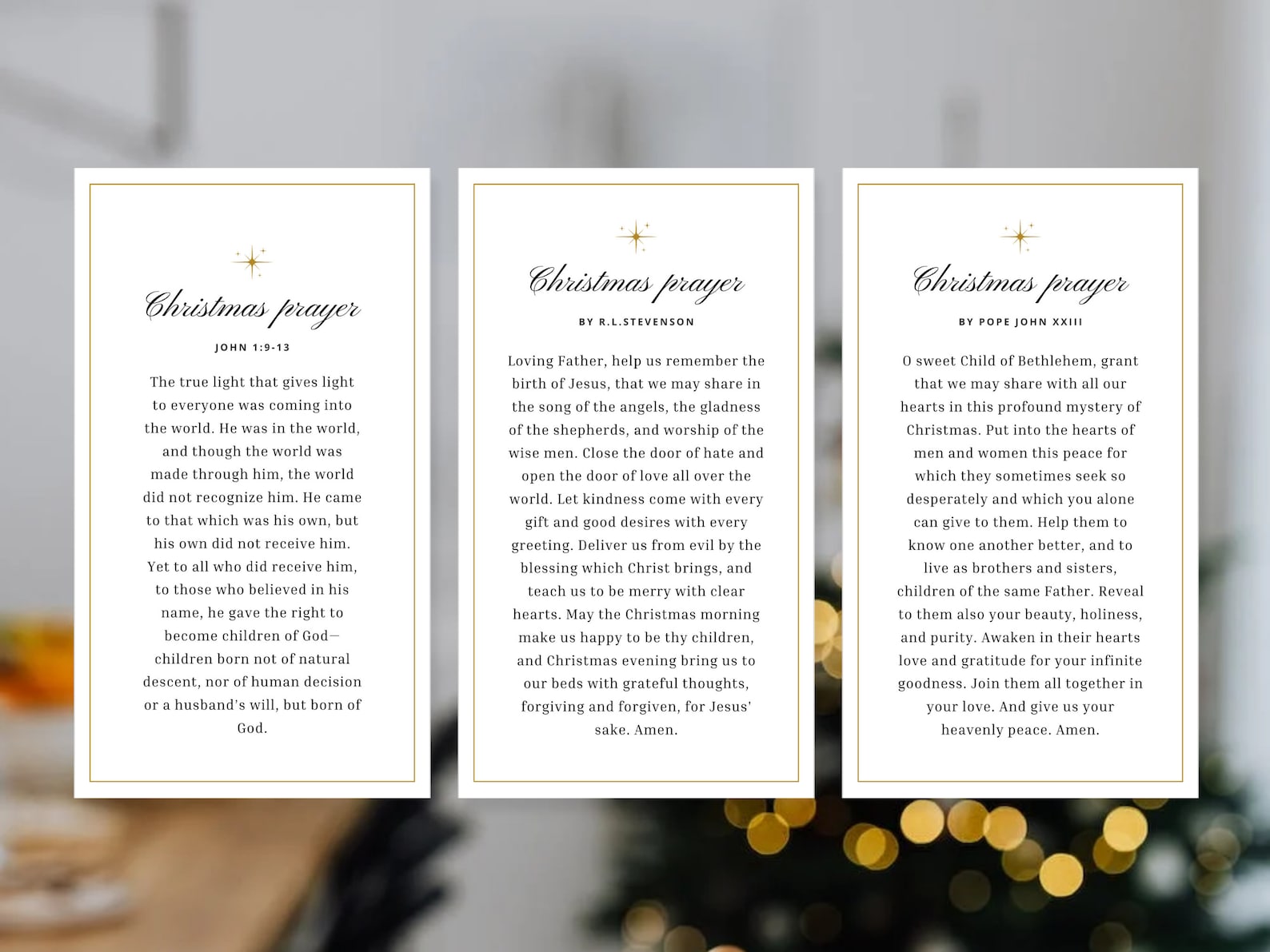 9 Christmas Prayers, Christmas Prayer Cards Printable, St. Andrew ...