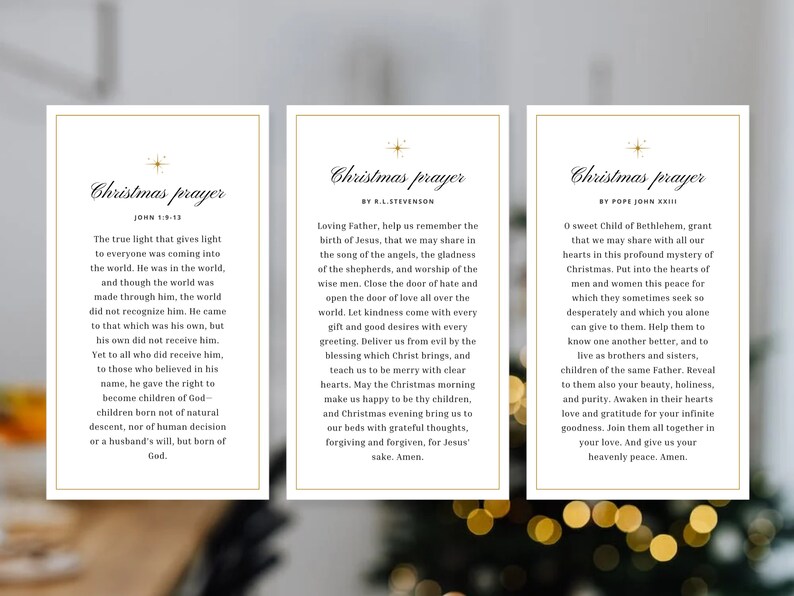 9 Christmas Prayers, Christmas Prayer Cards Printable, St. Andrew Christmas Novena Catholic ...