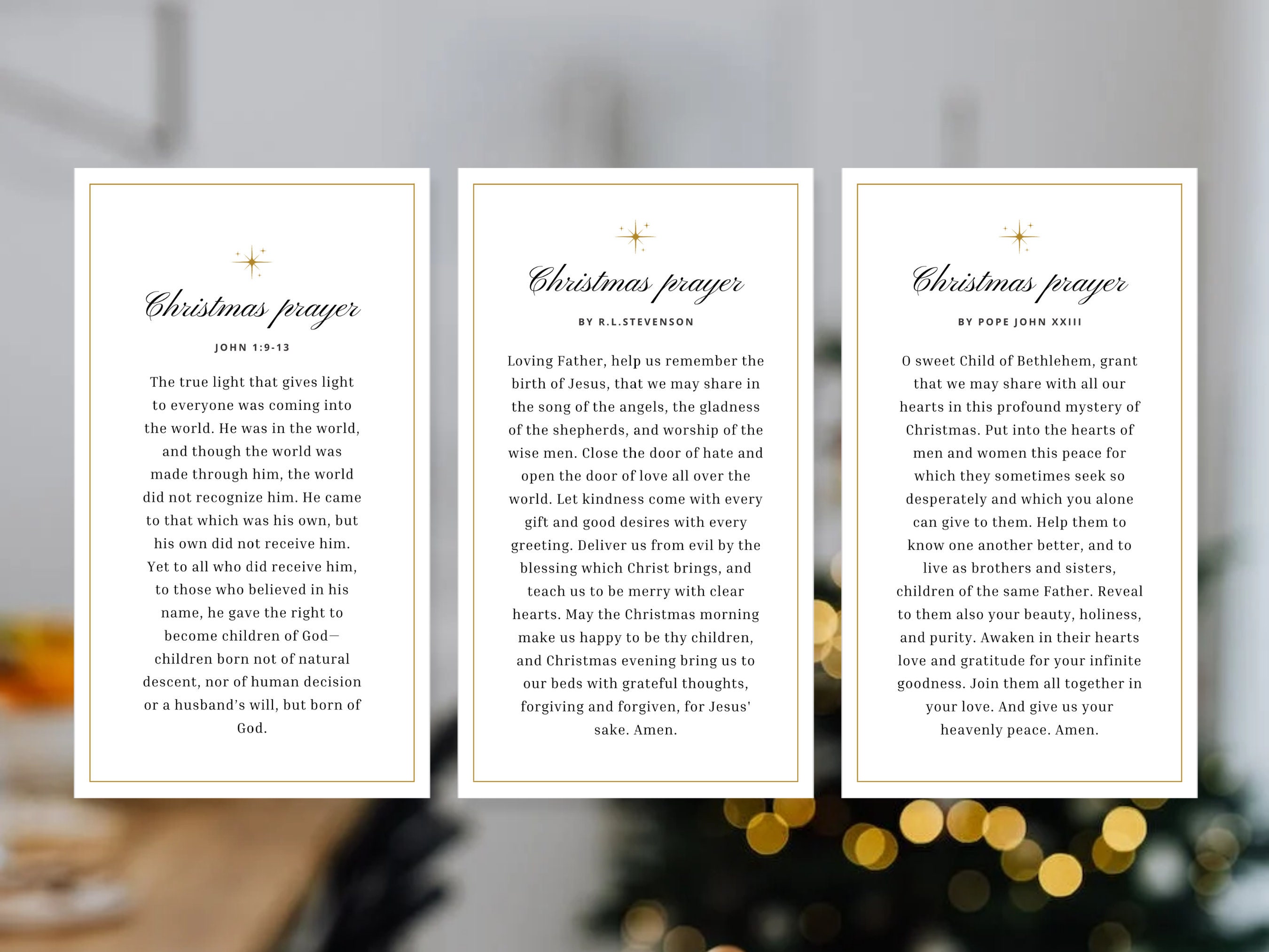 9 Christmas Prayers, Christmas Prayer Cards Printable, St. Andrew ...