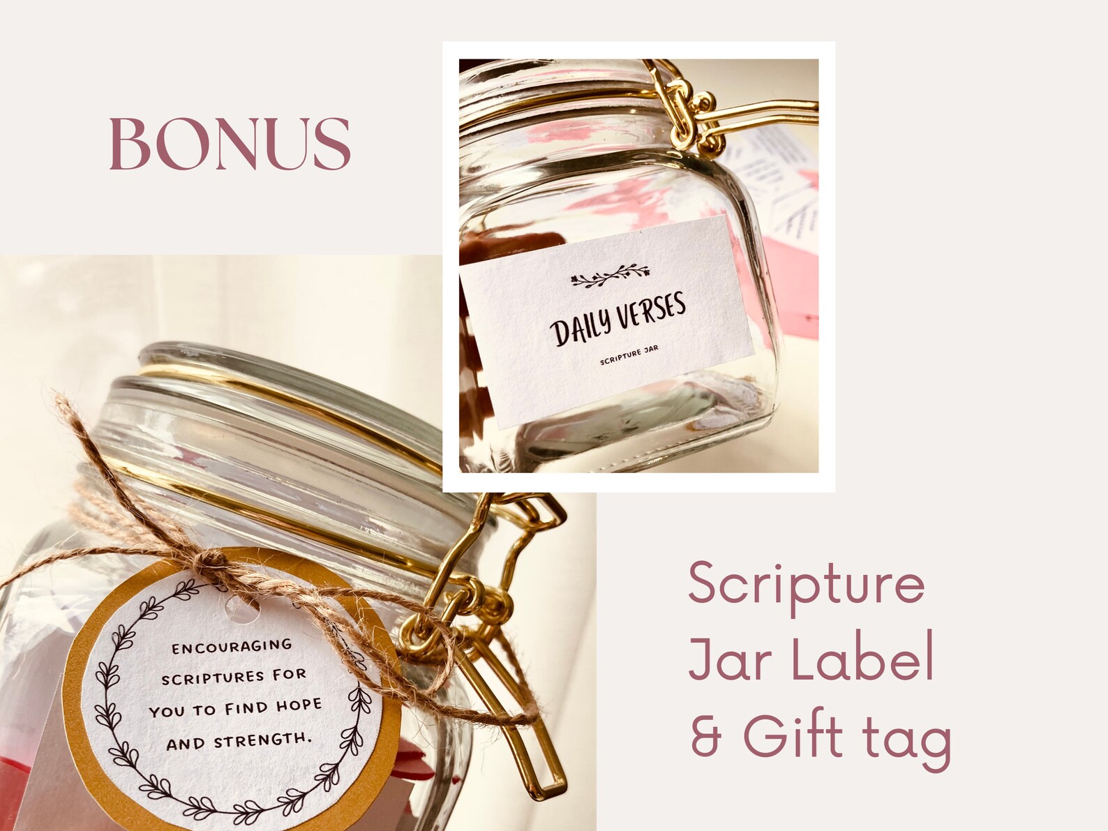 60 Uplifting Bible Verses for Prayer Jar, Scripture Cards, Printable ...