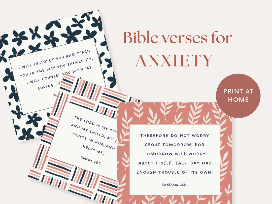 18 Bible Verse Cards for Overcoming ANXIETY, Bible Verse Cards ...