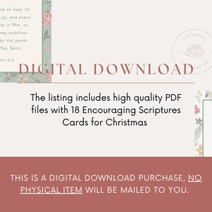 Christmas Scripture Cards Printable, Encouraging Bible Verse Cards ...
