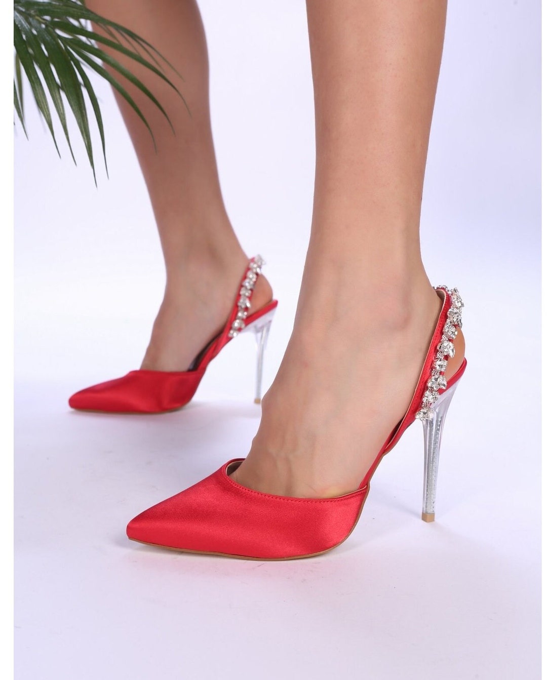 Red Bridal Shoes,red Satin Stiletto, Wedding Stiletto, Satin Red ...