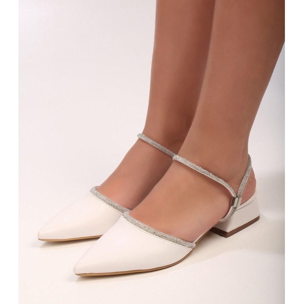 Crytal Stone Shoe, Wedding Shoe, Bridal Shoe, Bridal Flat,white Bridal ...