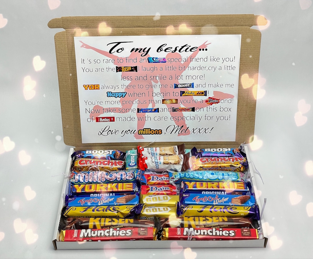 Best Friend Gift Chocolate Poem Box Friendship Gift Box Best Friend ...