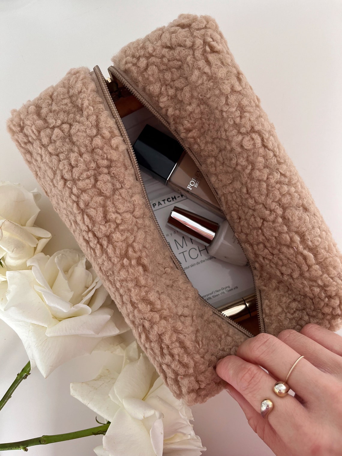 Teddy Makeup Bag Travel Pouch, Makeup Organizer, Skincare Bag, Toiletry ...