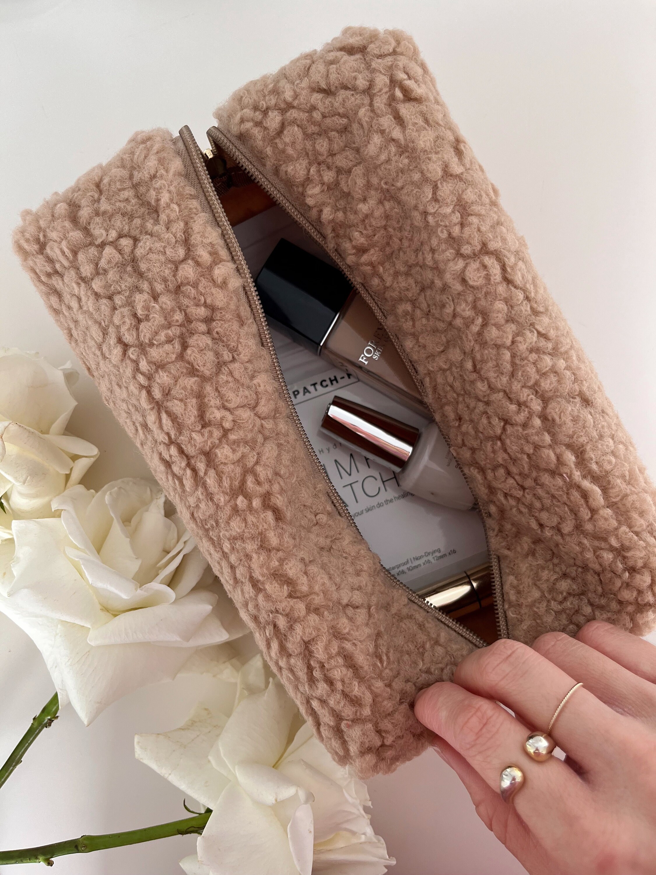 Teddy Makeup Bag Travel Pouch, Makeup Organizer, Skincare Bag, Toiletry ...