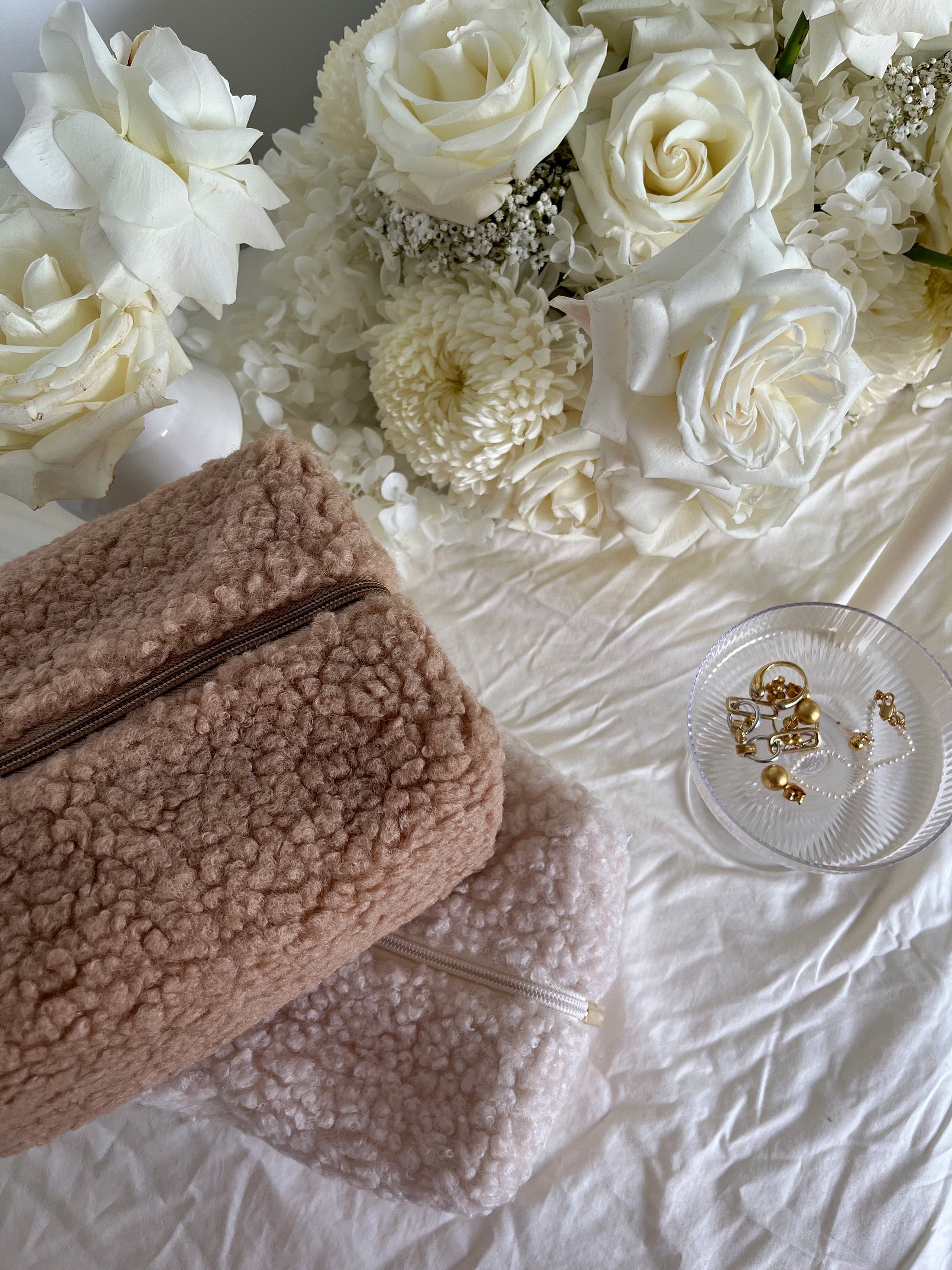 Teddy Makeup Bag Travel Pouch, Makeup Organizer, Skincare Bag, Toiletry ...