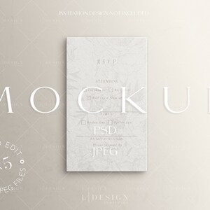 White 3x5 Wedding Invitation Mockup, Minimalist Greeting Card Mockup ...
