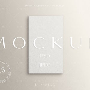 White 3x5 Wedding Invitation Mockup, Minimalist Greeting Card Mockup ...