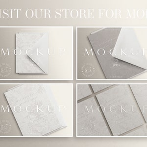 White 3x5 Wedding Invitation Mockup, Minimalist Greeting Card Mockup ...
