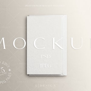 White 3x5 Wedding Invitation Mockup, Minimalist Greeting Card Mockup ...