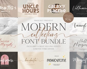 Best Seller Font Bundle Cricut Fonts, Procreate Fonts, Canva Fonts ...