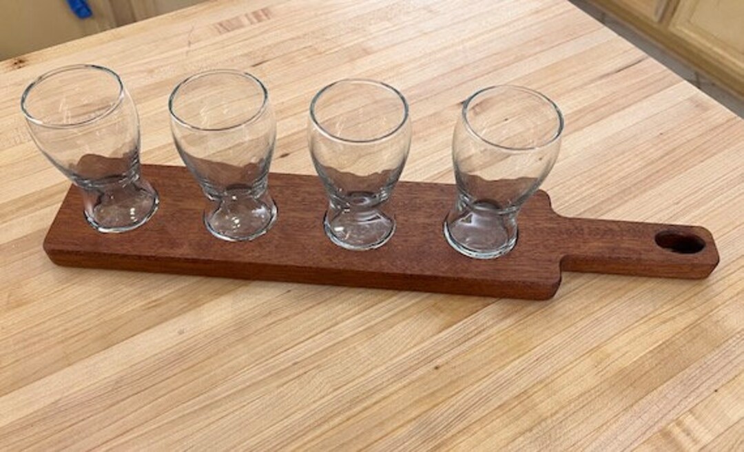 Hardwood Beer Flight Board, Beer Tasting, Whisky Tasting - Etsy
