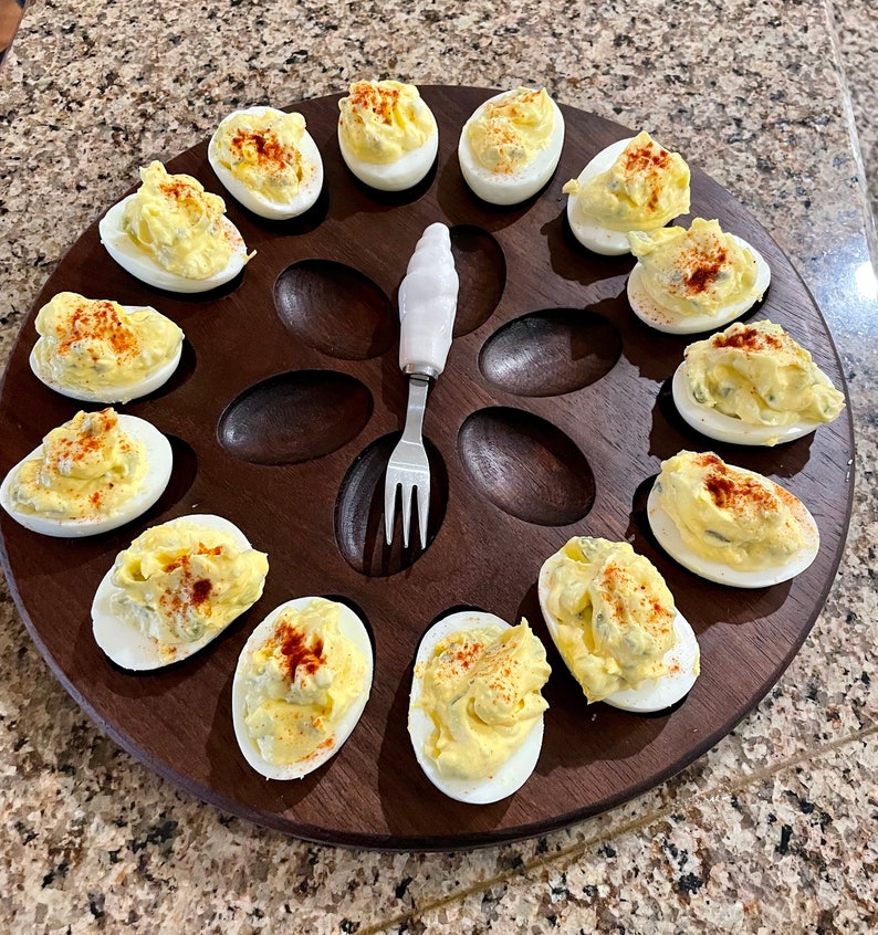 Round Deviled Egg Tray, Charcuterie Board, Cheese Board - Etsy