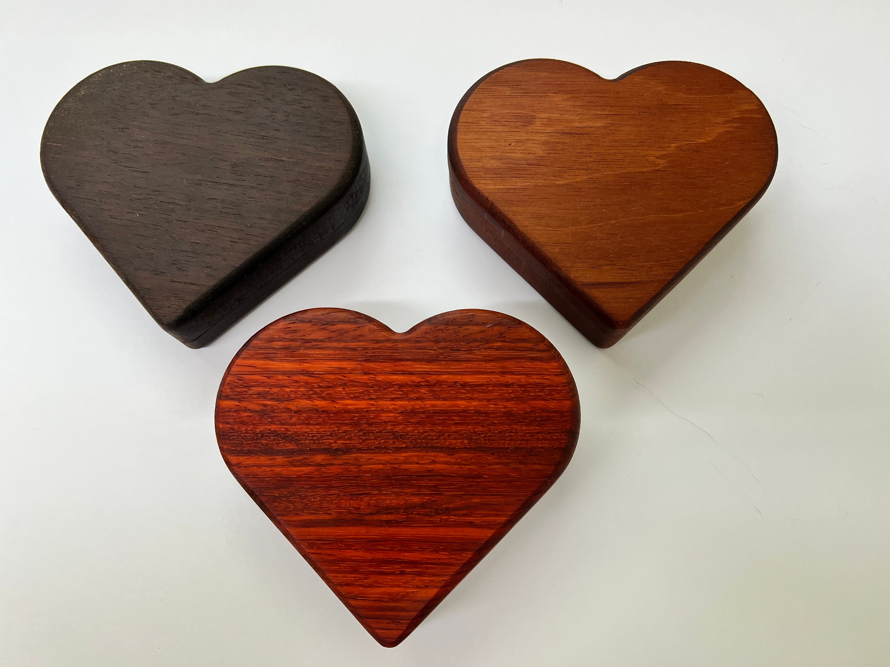 Heart Shaped Wood Box With Magnetic Closure Keepsake Box - Etsy