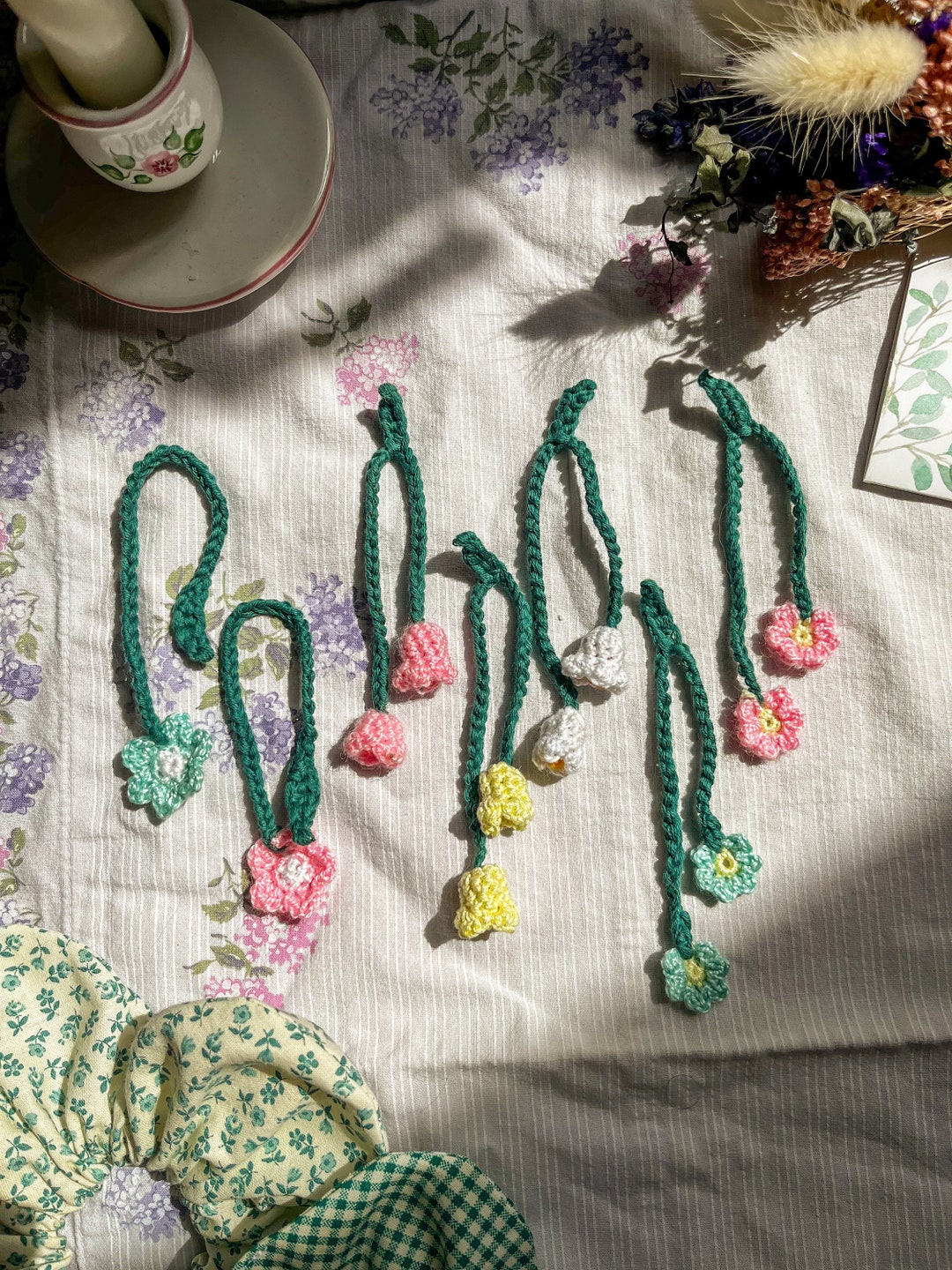Crochet Key Ring, Crochet Flower Charm, Crochet Charm, Cottagecore ...