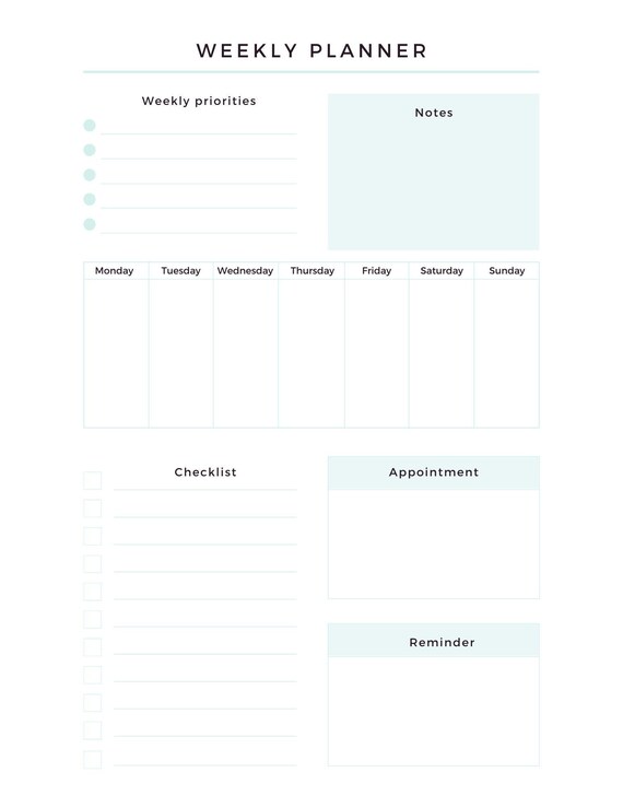 Daily to Do List Printable Daily Planner Daily Schedule - Etsy