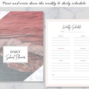 BACK TO SCHOOL Printable Planner, Weekly School Schedule Printable ...