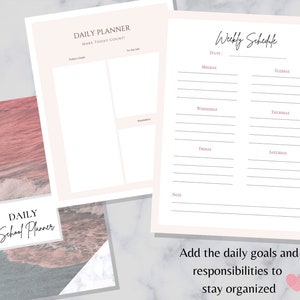 BACK TO SCHOOL Printable Planner, Weekly School Schedule Printable ...