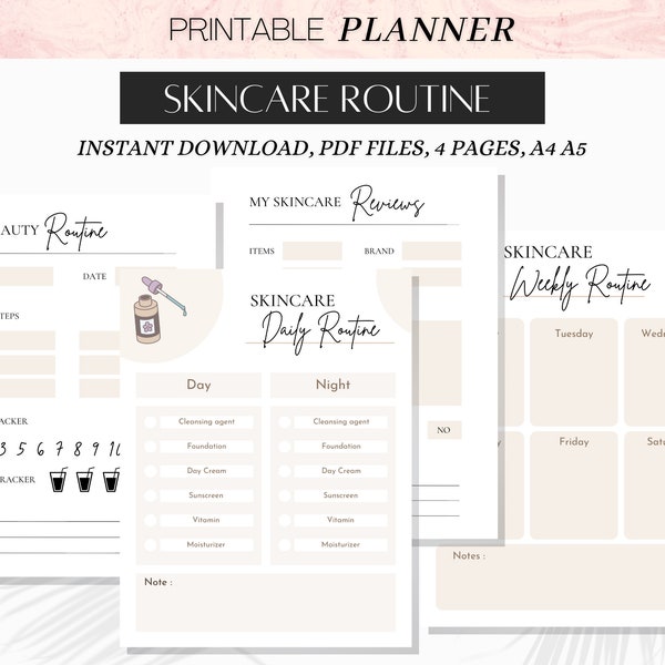 Skincare Journal - Etsy