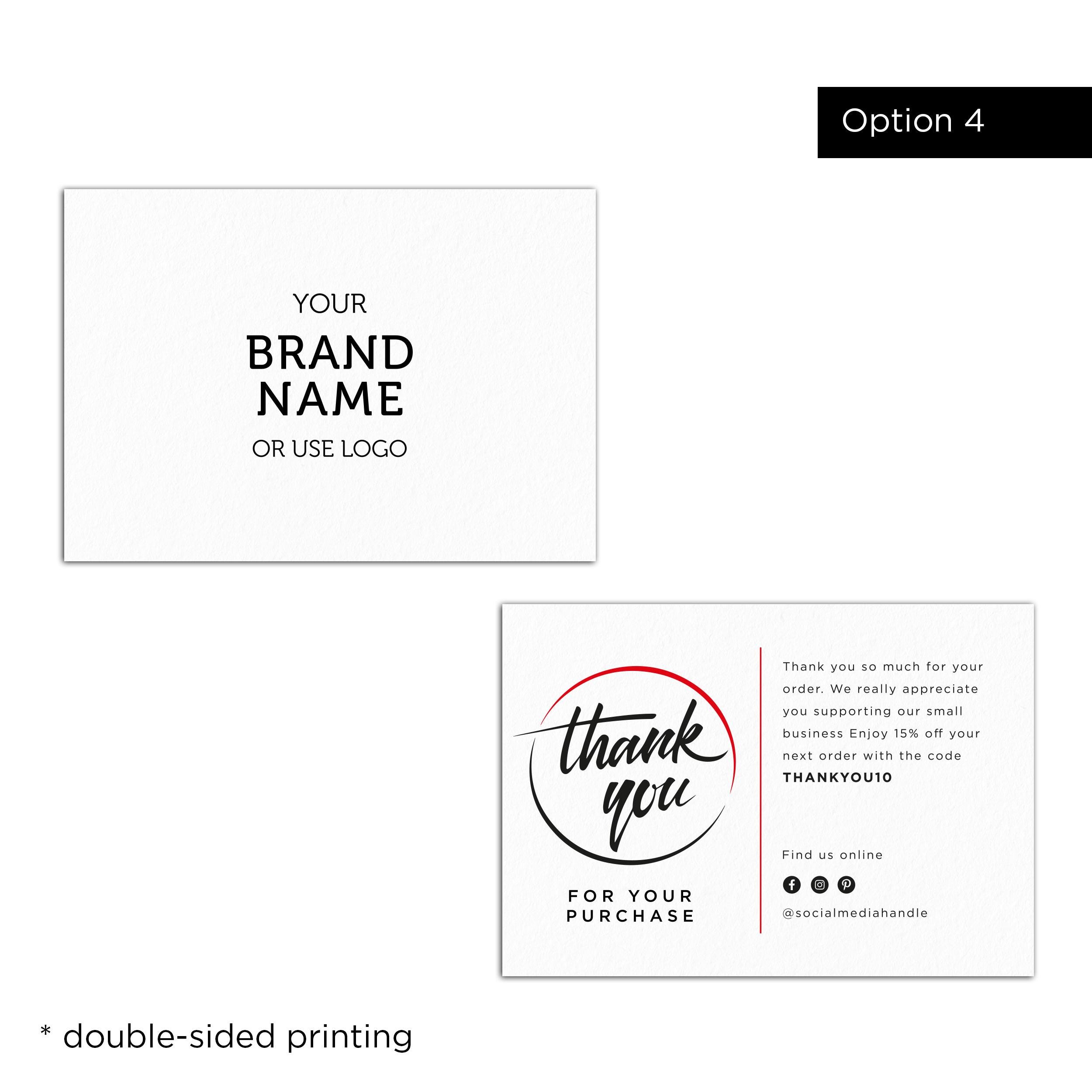 Thank You for Your Purchase | Personalized Thank You Cards | Order ...