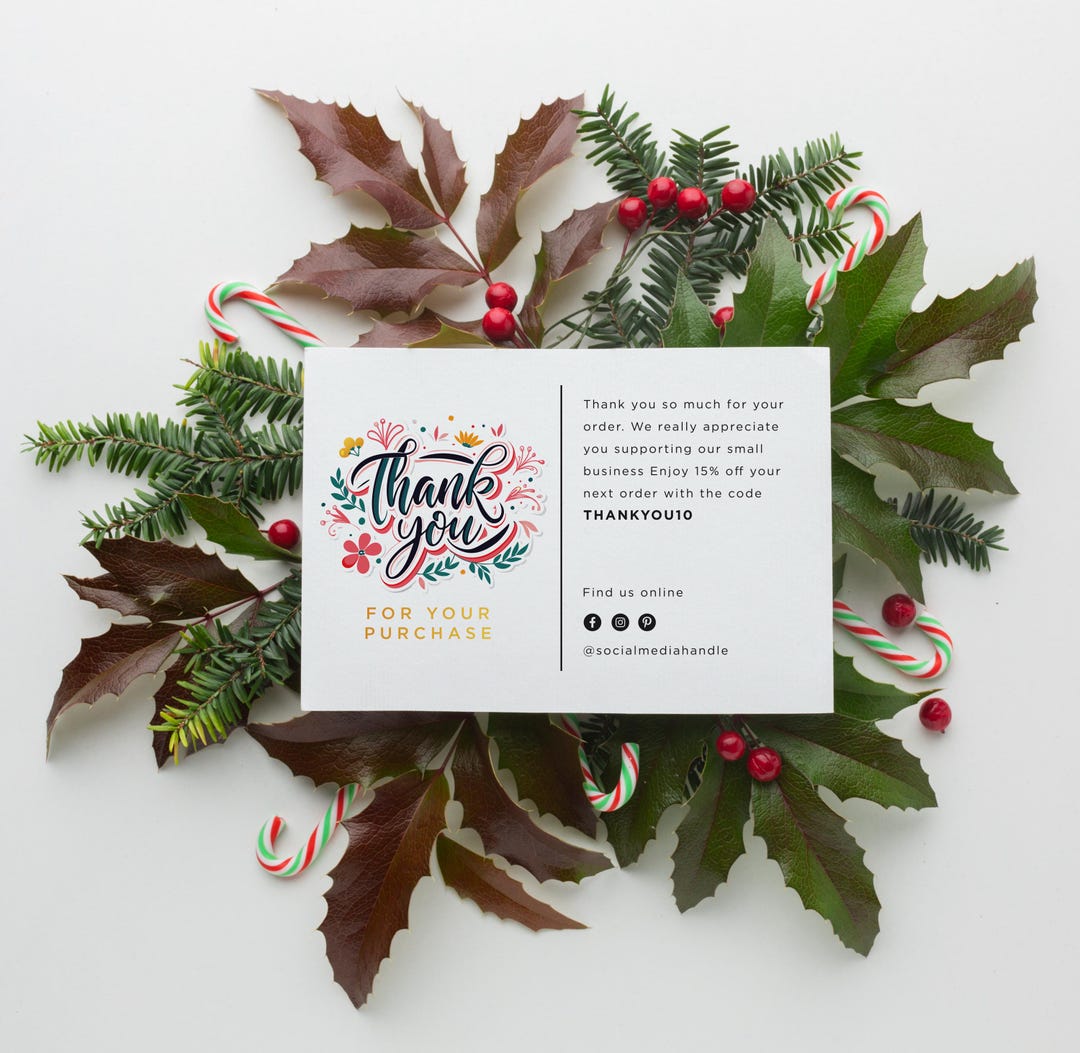 Thank You for Your Purchase | Personalized Thank You Cards | Order ...