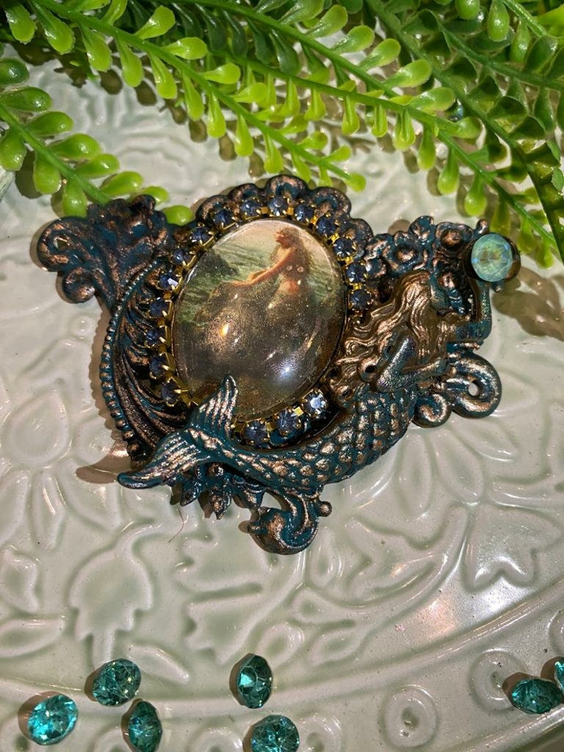 Hair Clip "misty Tides" Mermaid Hairclip*mermaidcore*handmade Fairy ...