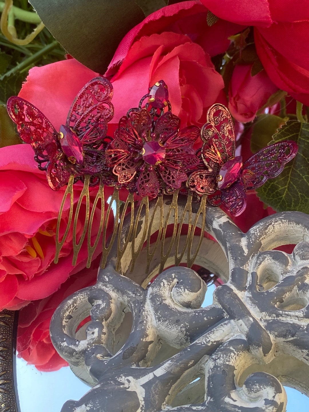 Hair Comb Ruby Woods elvencorefairycorehandmade Fairy Tale Hair ...