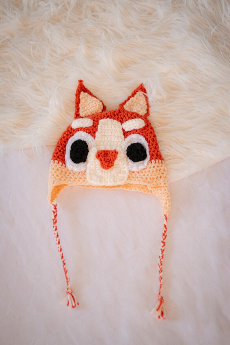 Bluey Bingo Blue Heeler Crochet Hat - Etsy